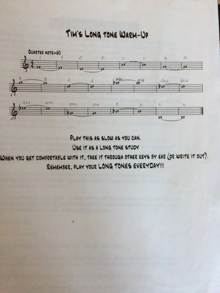 Beginner recording - Improving 'long tones' tone?